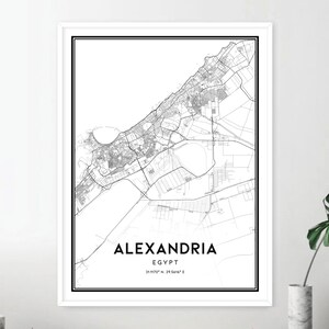 Alexandria Map Print, Alexandria Map Poster Wall Art, Alexandria City ...