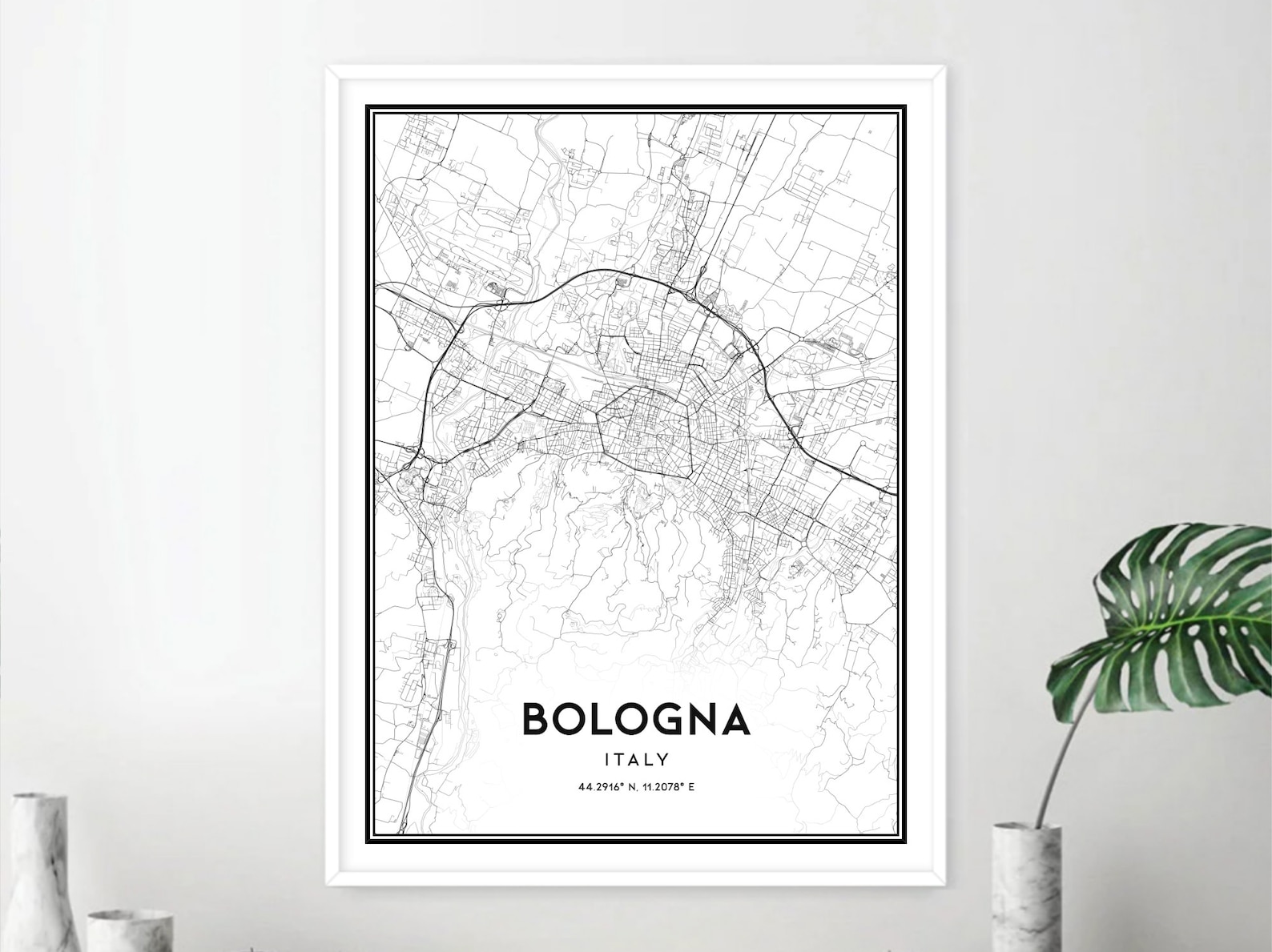 Bologna Map Print, Bologna Map Poster Wall Art, Bologna City Map ...