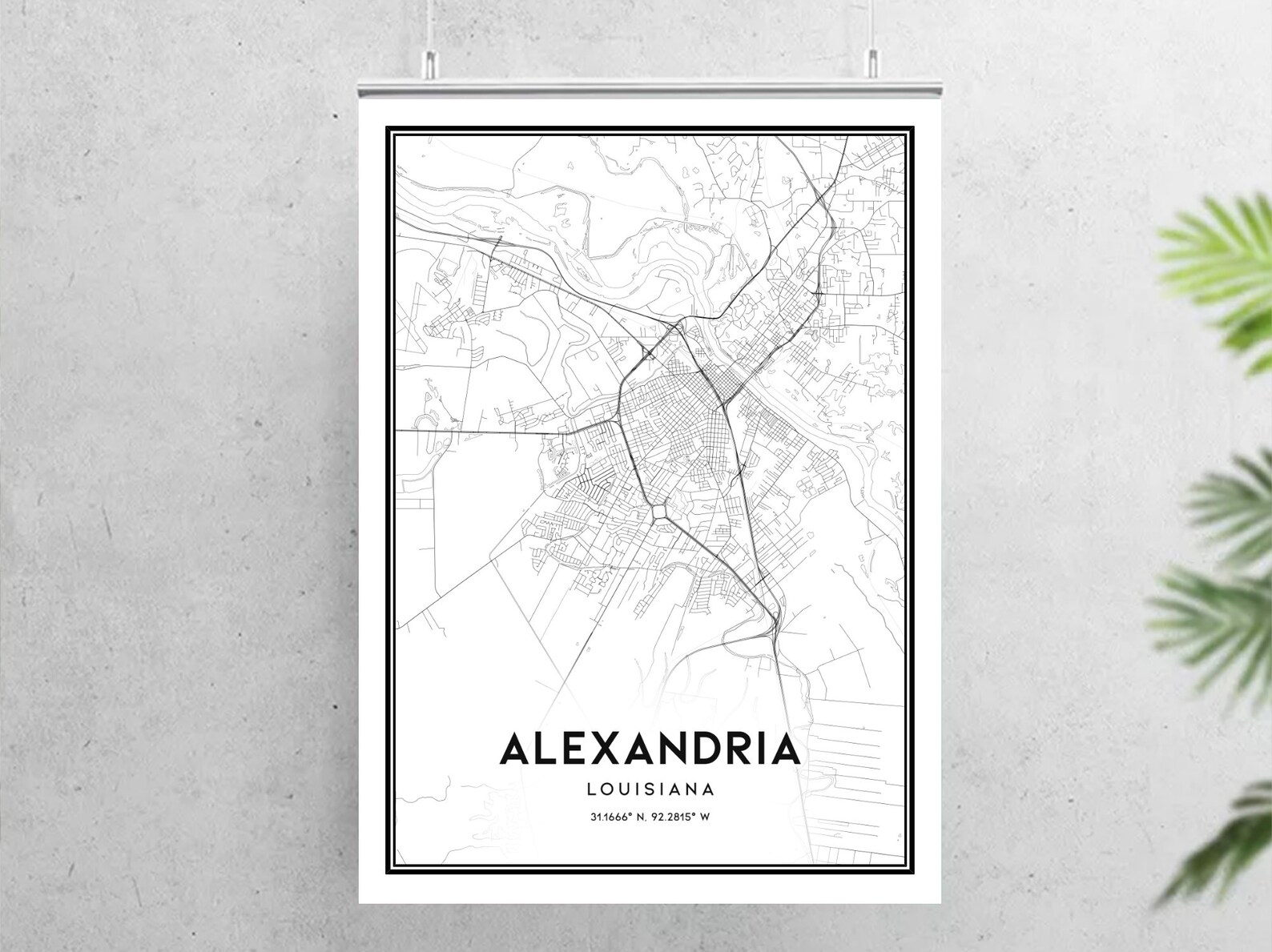 Alexandria Map Print Alexandria Map Poster Wall Art La City | Etsy