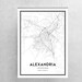 Alexandria Map Print Alexandria Map Poster Wall Art La City - Etsy