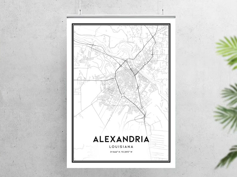 Alexandria Map Print Alexandria Map Poster Wall Art La City | Etsy