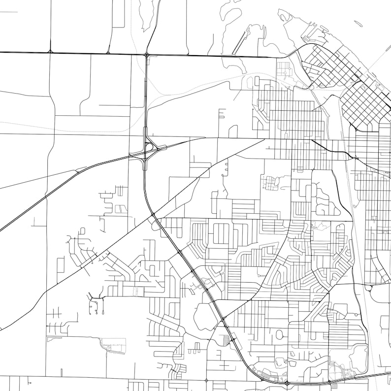 Decatur Map Print Decatur Map Poster Wall Art Al City Map - Etsy