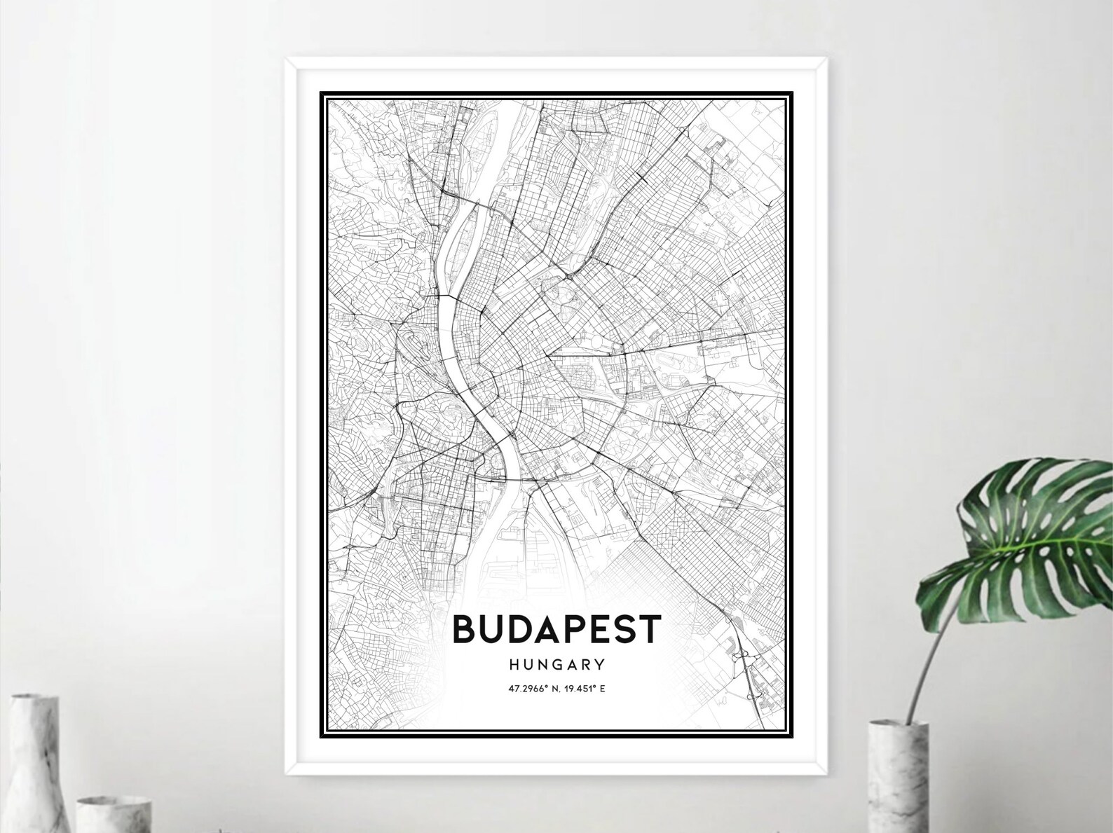 Budapest Map Print Budapest Map Poster Wall Art Budapest | Etsy