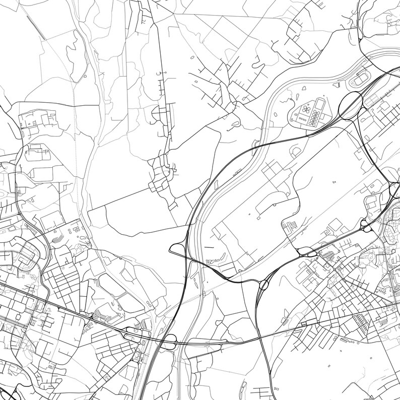 Ostrava Map Print Ostrava Map Poster Wall Art Ostrava City - Etsy