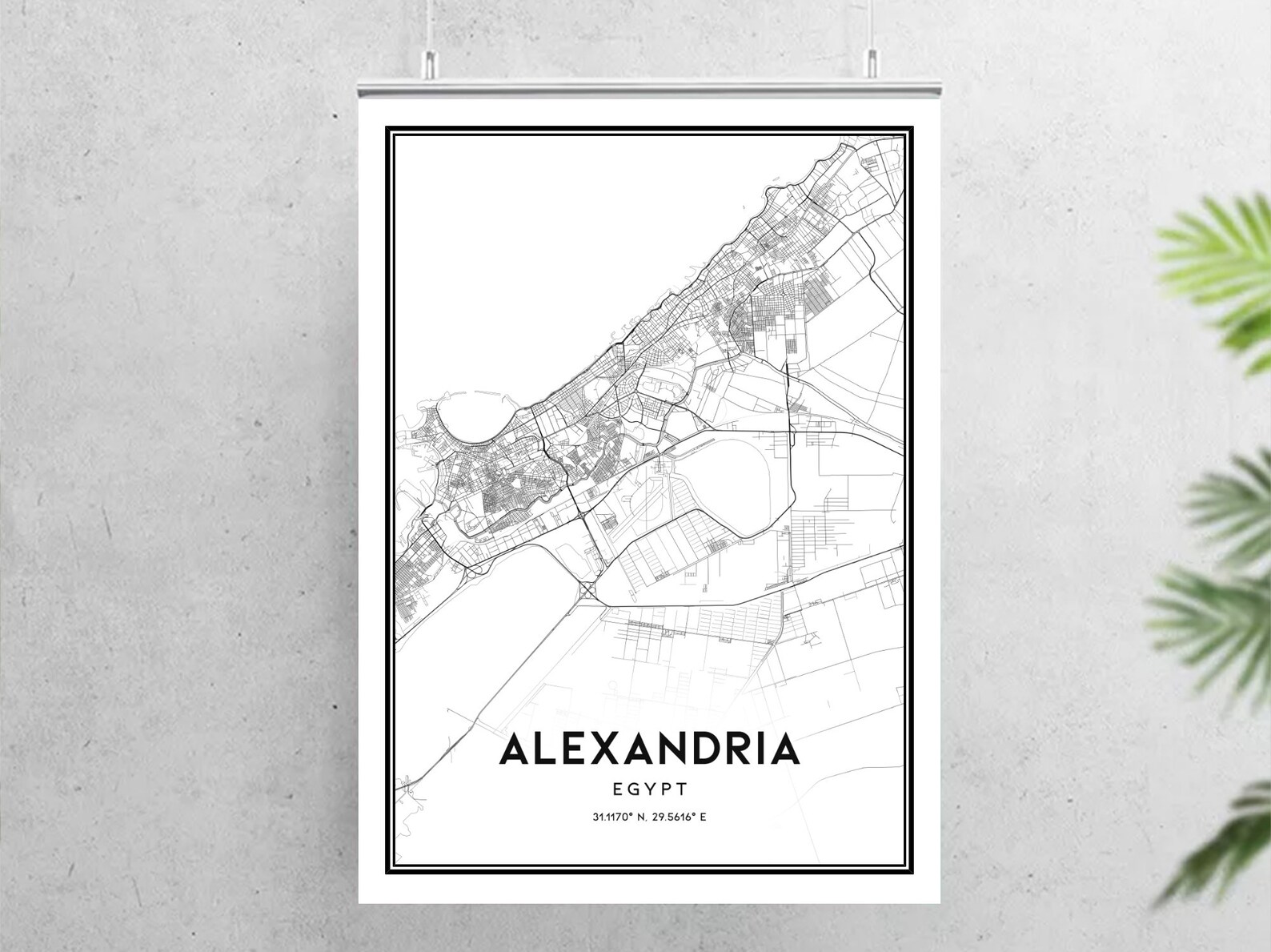 Alexandria Map Print, Alexandria Map Poster Wall Art, Alexandria City ...