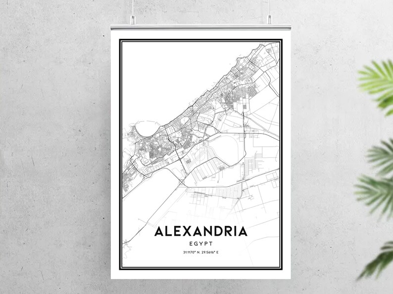 Alexandria Map Print Alexandria Map Poster Wall Art - Etsy