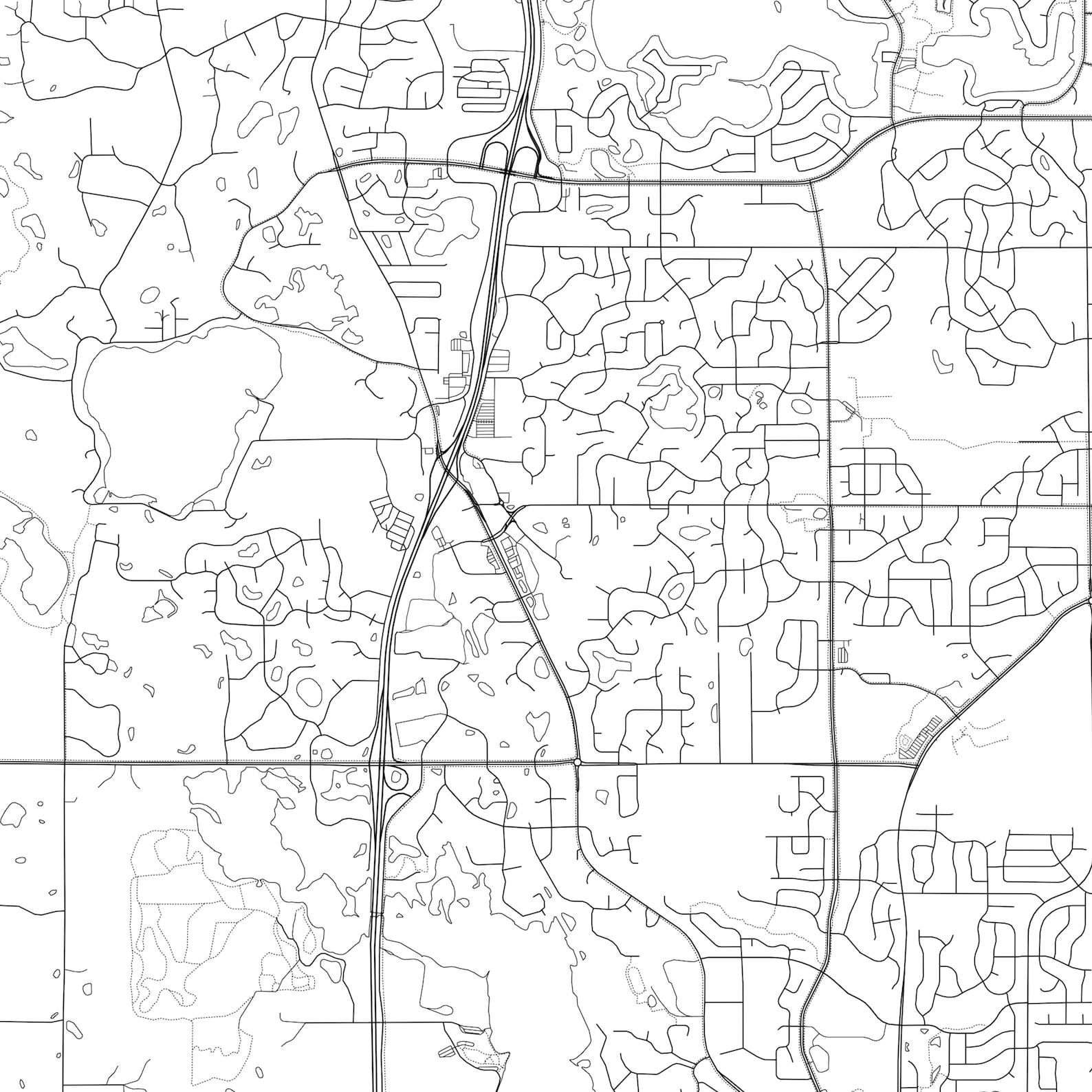 Lakeville Map Print Lakeville Map Poster Wall Art Mn City | Etsy