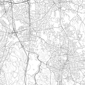 Melrose Map Print, Melrose Map Poster Wall Art, Ma City Map ...