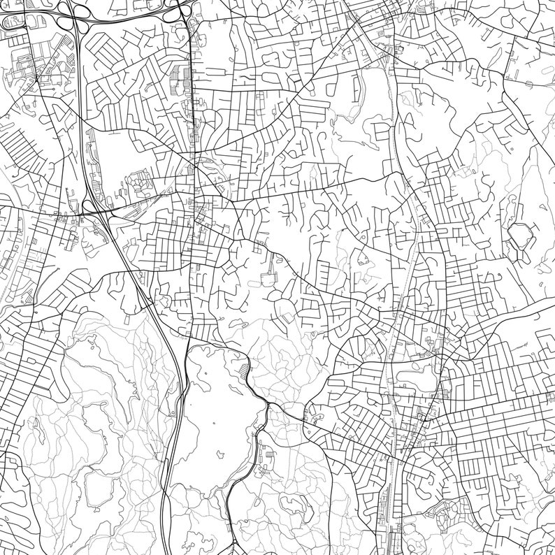 Melrose Map Print Melrose Map Poster Wall Art Ma City Map | Etsy