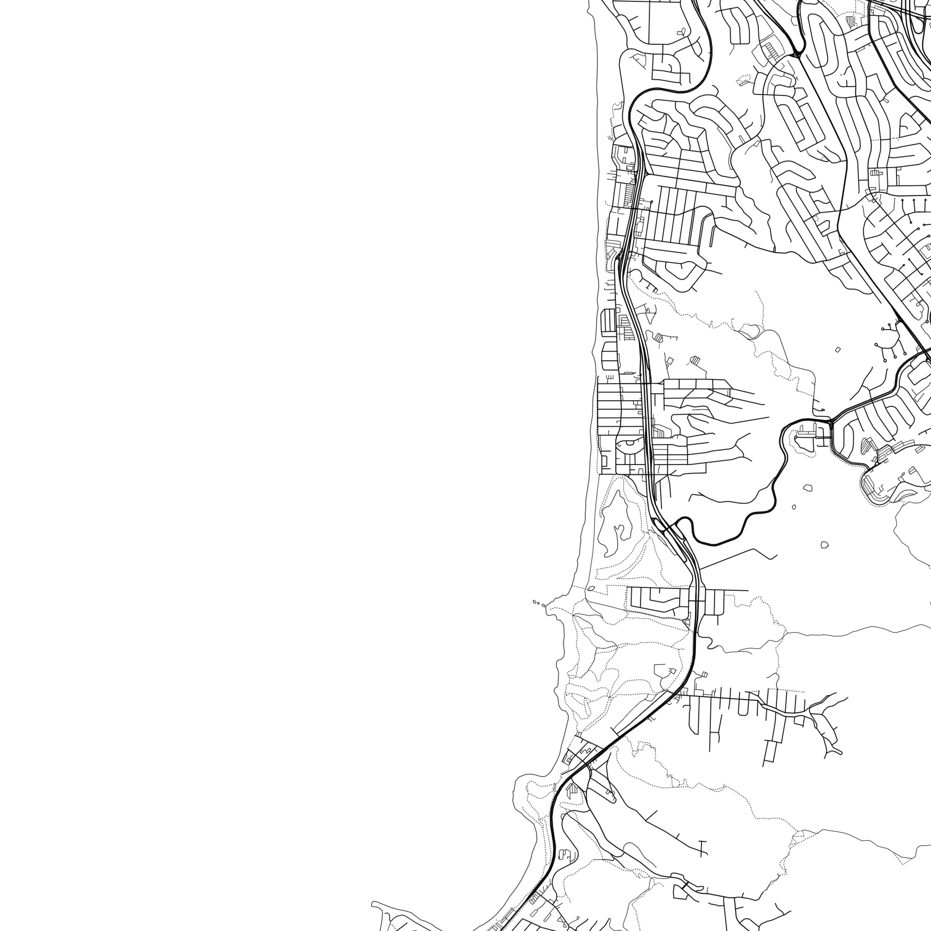 Pacifica Map Print Pacifica Map Poster Wall Art Ca City Map | Etsy