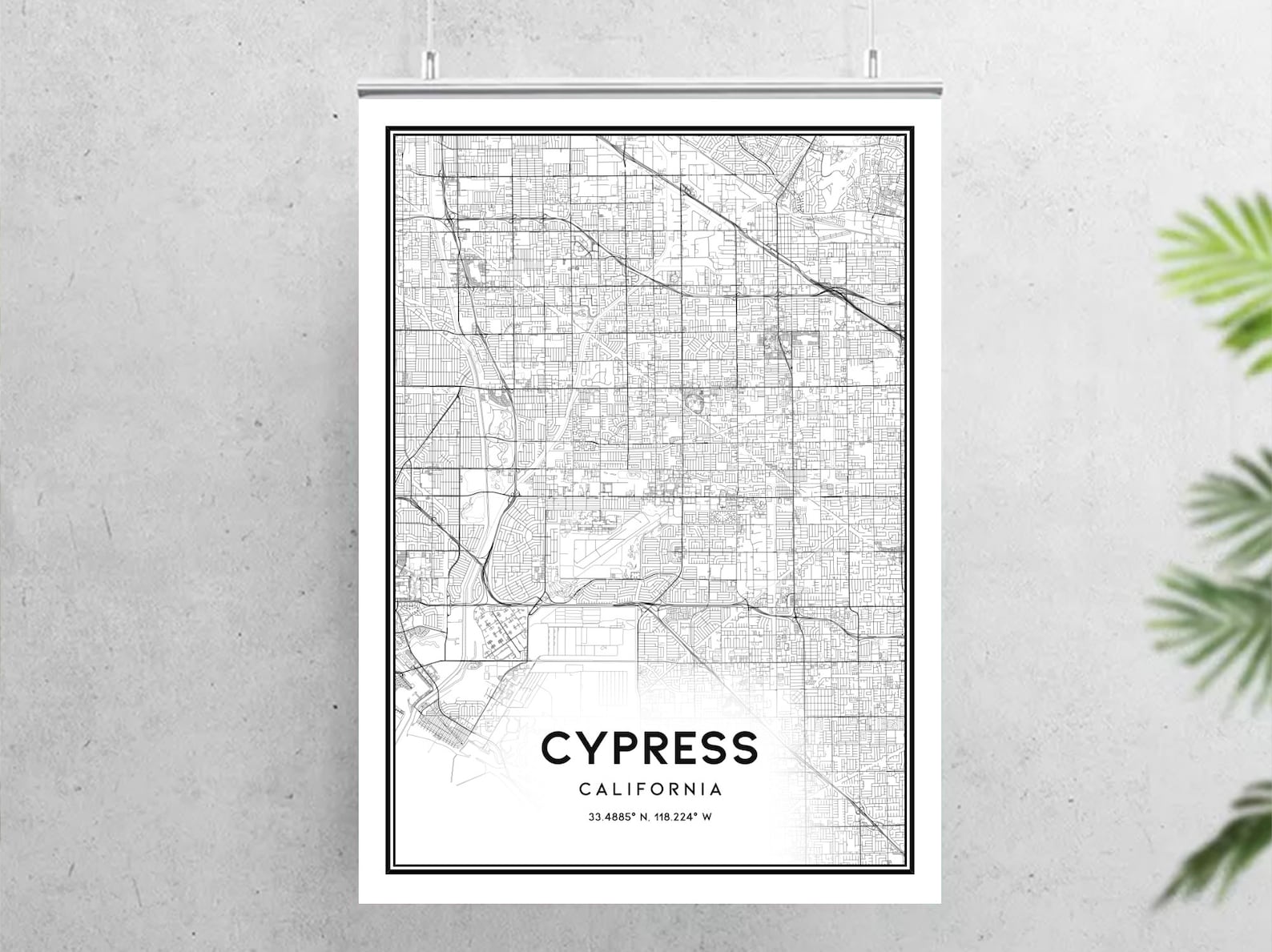 Cypress Map Print Cypress Map Poster Wall Art Ca City Map - Etsy UK