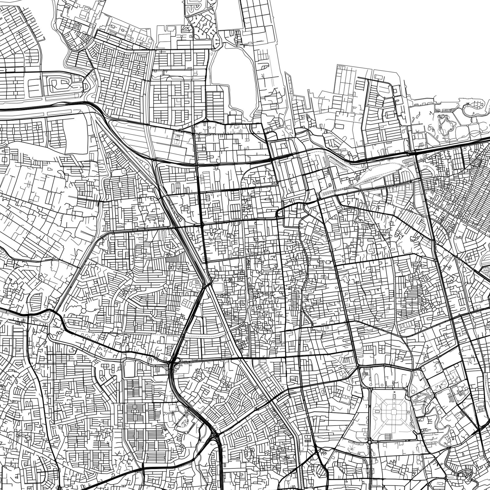 Jakarta Map Print Jakarta Map Poster Wall Art Jakarta City | Etsy