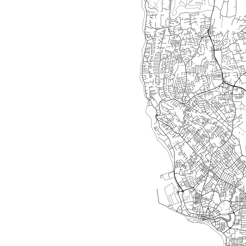 Bridgetown Map Print, Bridgetown Map Poster Wall Art, Bridgetown City ...