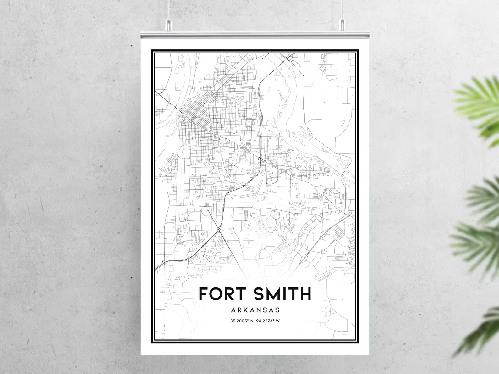 Fort Smith Map Print Fort Smith Map Poster Wall Art Ar City - Etsy