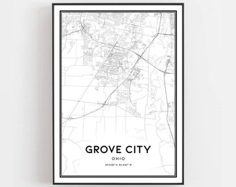 Forest Grove Map Print, Forest Grove Map Poster Wall Art, or City Map ...