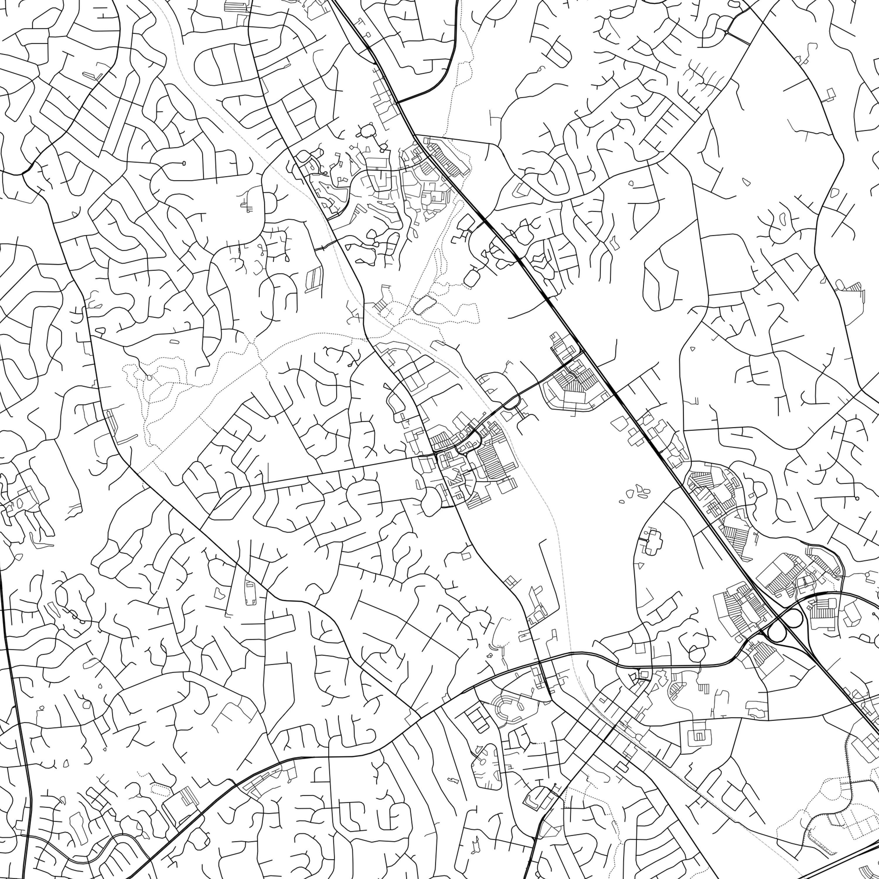 Matthews Map Print Matthews Map Poster Wall Art Nc City | Etsy