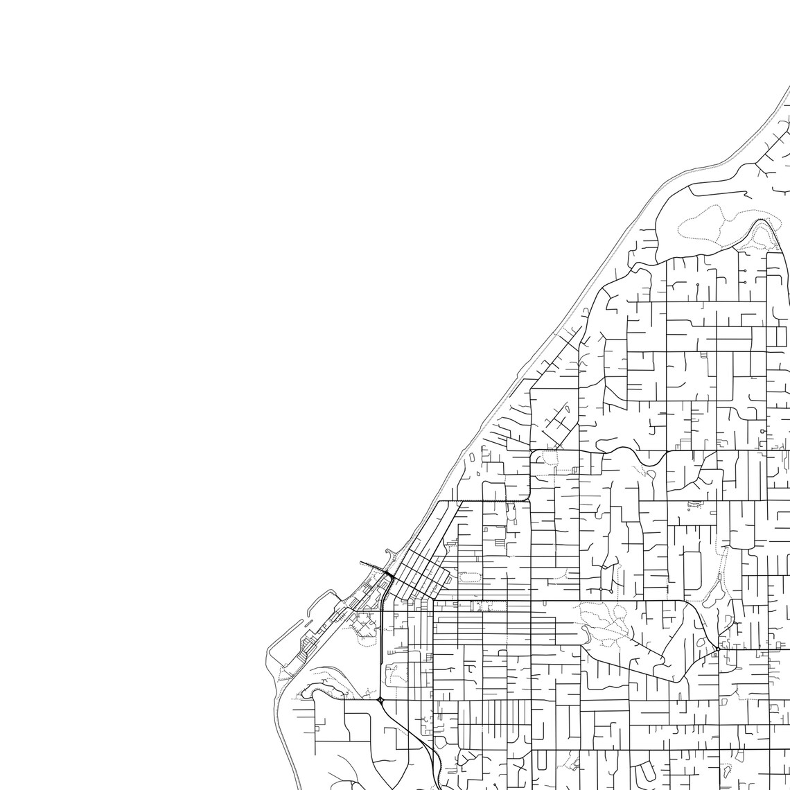 Edmonds Map Print Edmonds Map Poster Wall Art Wa City Map | Etsy