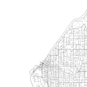 Edmonds Map Print, Edmonds Map Poster Wall Art, Wa City Map, Washington ...