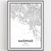 Mashhad Map Print, Mashhad Map Poster Wall Art, Mashhad City Map ...
