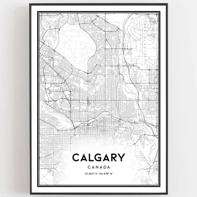Calgary City Map - Etsy Canada