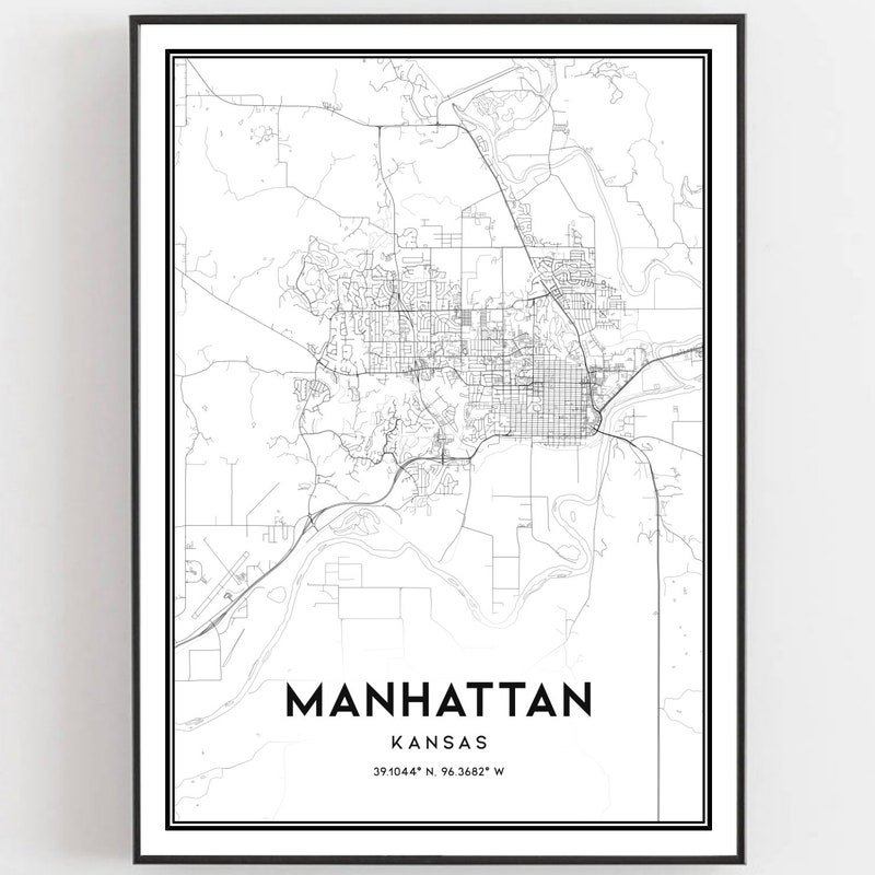 Manhattan Map - Etsy