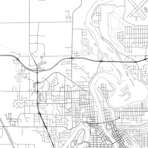 Eau Claire Map Print, Eau Claire Map Poster Wall Art, Wi City Map ...