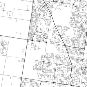 Cranbourne Map Print, Cranbourne Map Poster Wall Art, Cranbourne City ...