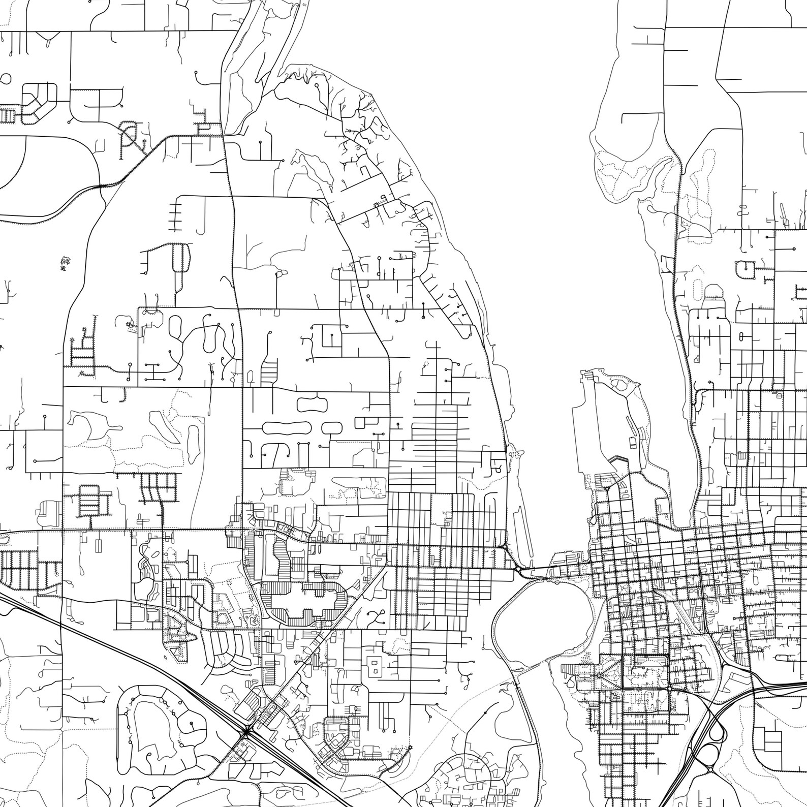 Olympia Map Print Olympia Map Poster Wall Art Wa City Map - Etsy