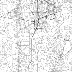 Brookhaven Map Print, Brookhaven Map Poster Wall Art, Ga City Map ...