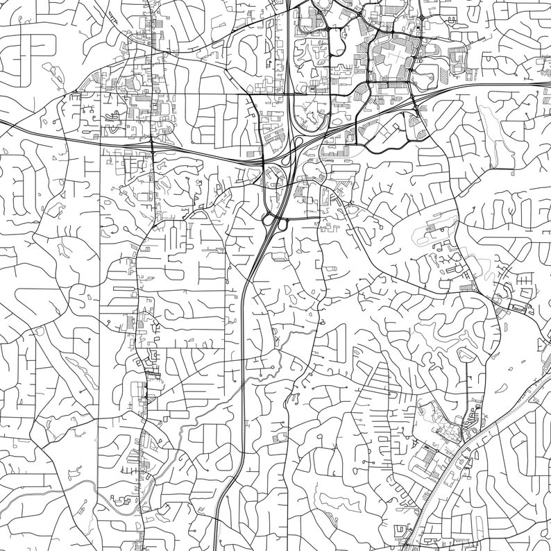 Brookhaven Map Print Brookhaven Map Poster Wall Art Ga City - Etsy