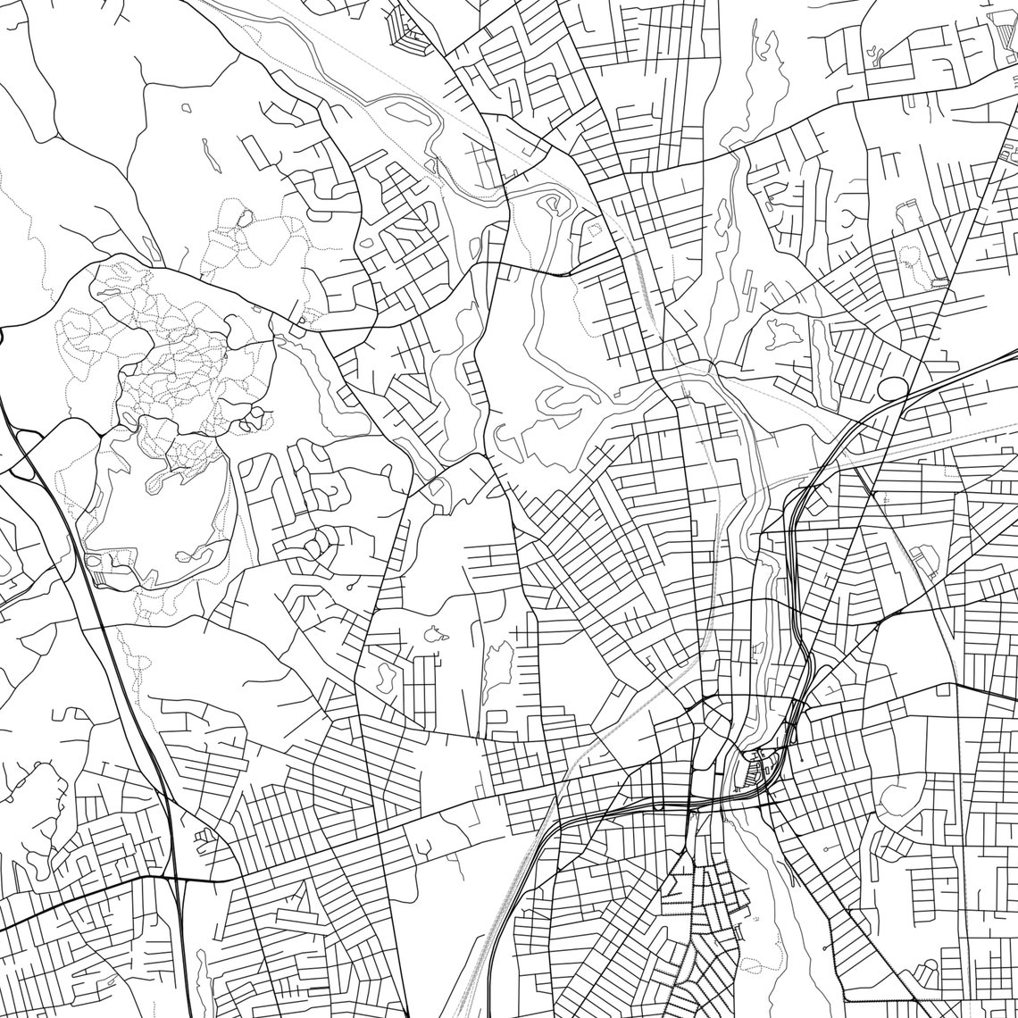 Pawtucket Map Print Pawtucket Map Poster Wall Art Ri City | Etsy