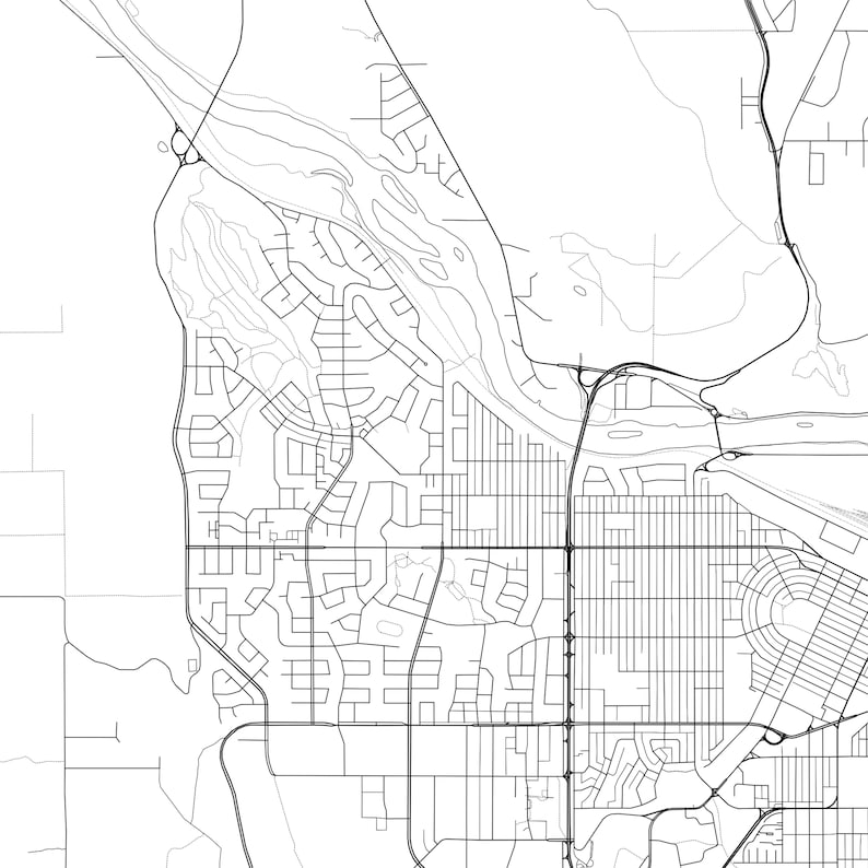 Prince George Map Print Prince George Map Poster Wall Art - Etsy