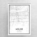 Moline Map Print Moline Map Poster Wall Art Il City Map - Etsy