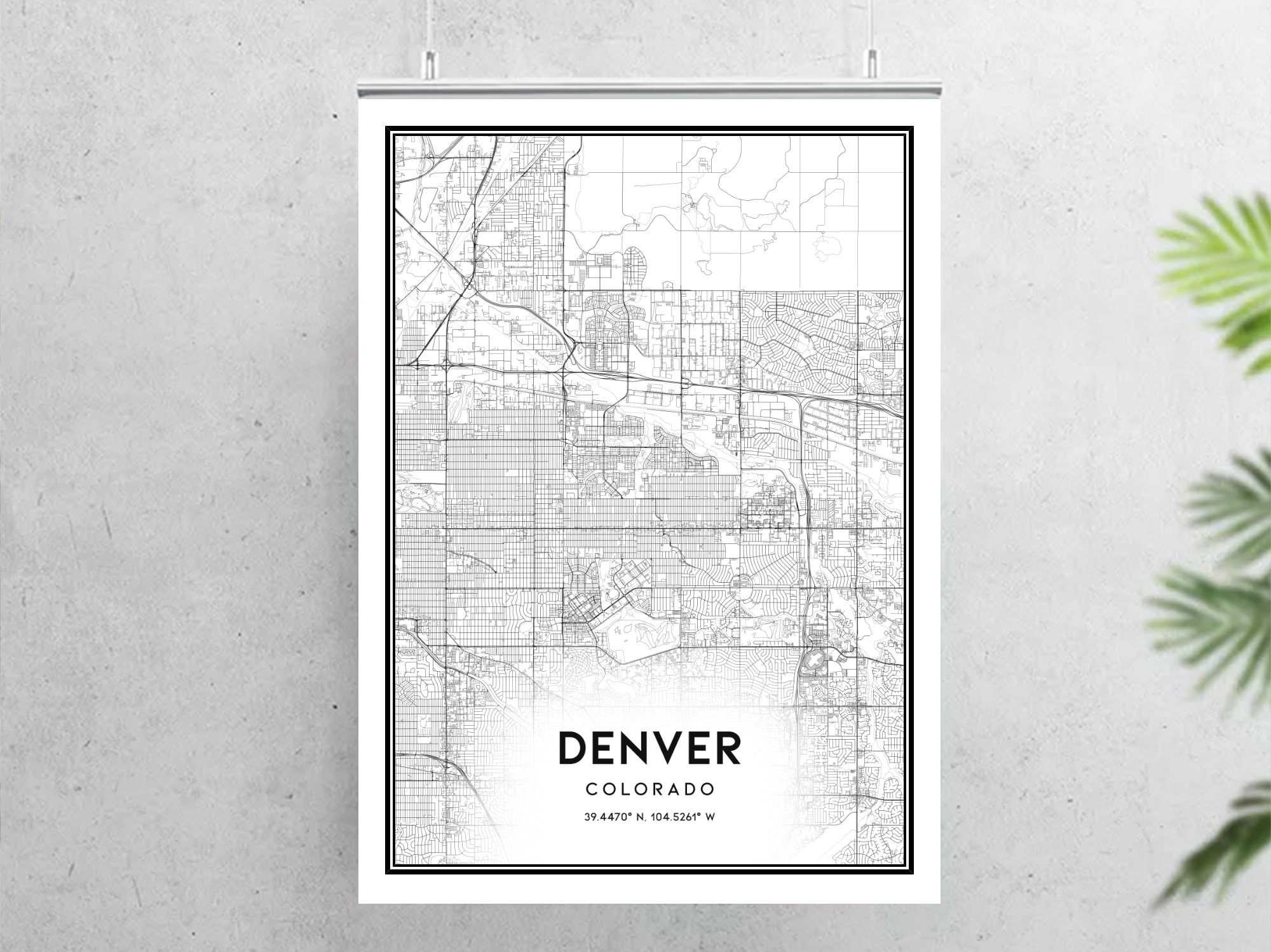Denver Map Print, Denver Map Poster Wall Art, Co City Map, Colorado ...