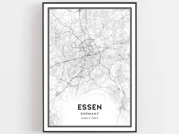 Essen Map Print Essen Map Poster Wall Art Mappa della città | Etsy Italia
