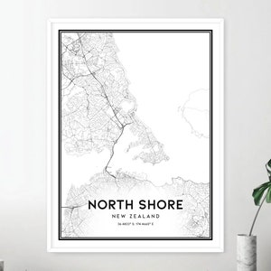 North Shore Map Print, North Shore Map Poster Wall Art, North Shore ...