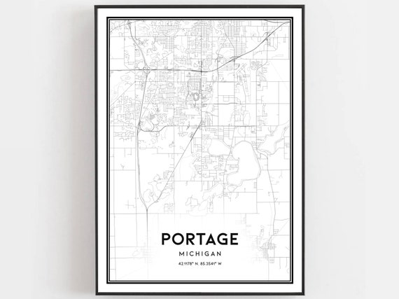 Mapa Con Nombres De Calles De Portage Mi