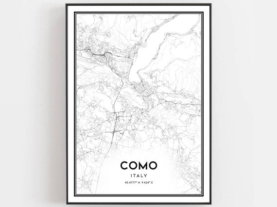Como Map Print Como Map Poster Wall Art Como City Map Como | Etsy