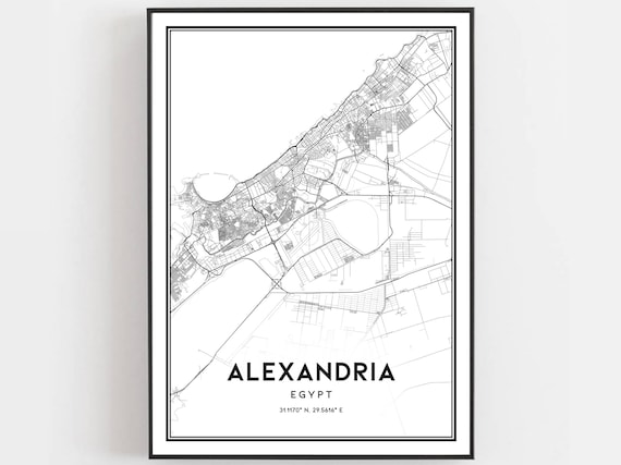 Alexandria Map Print Alexandria Map Poster Wall Art | Etsy