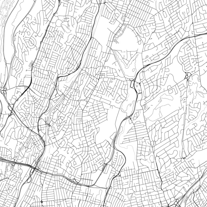 New Rochelle Map Print New Rochelle Map Poster Wall Art Ny - Etsy