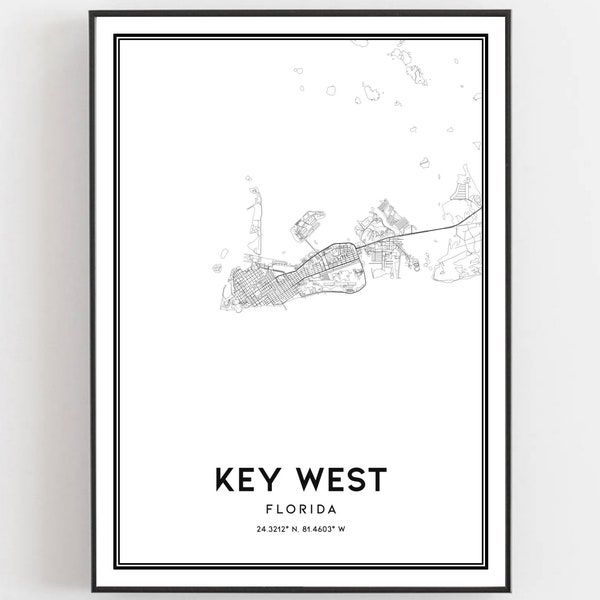 Key West Map - Etsy