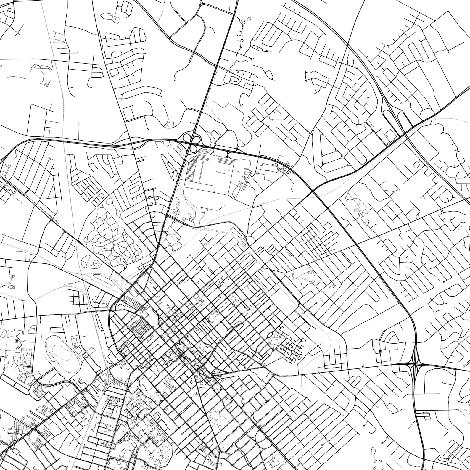 Lexington Map Print Lexington Map Poster Wall Art Ky City - Etsy