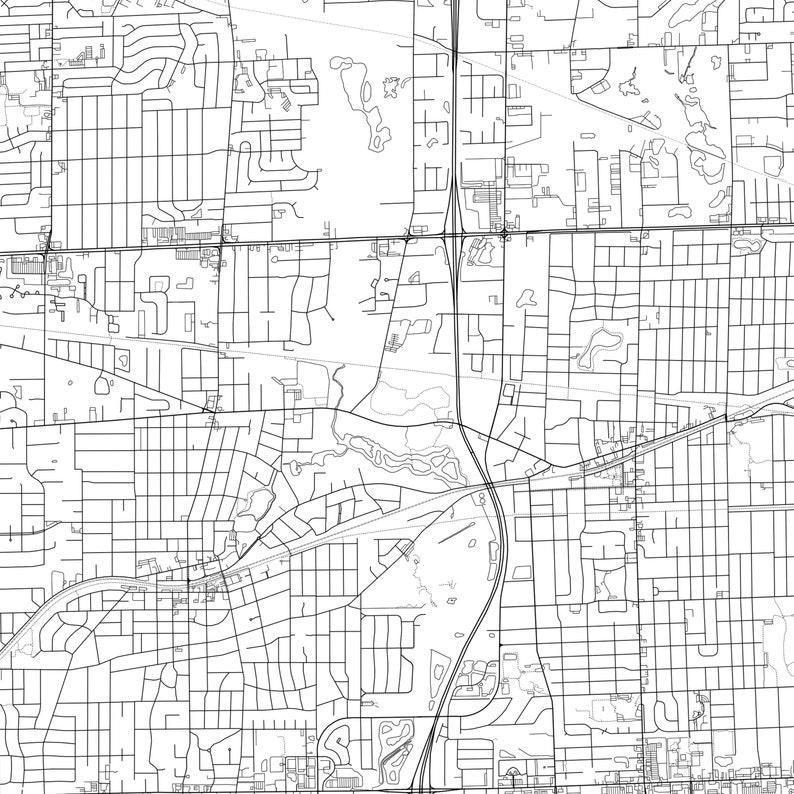 Lombard Map Print Lombard Map Poster Wall Art Il City Map - Etsy