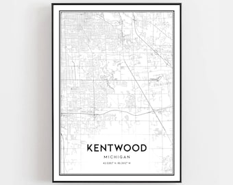 Kentwood Map Poster - Etsy