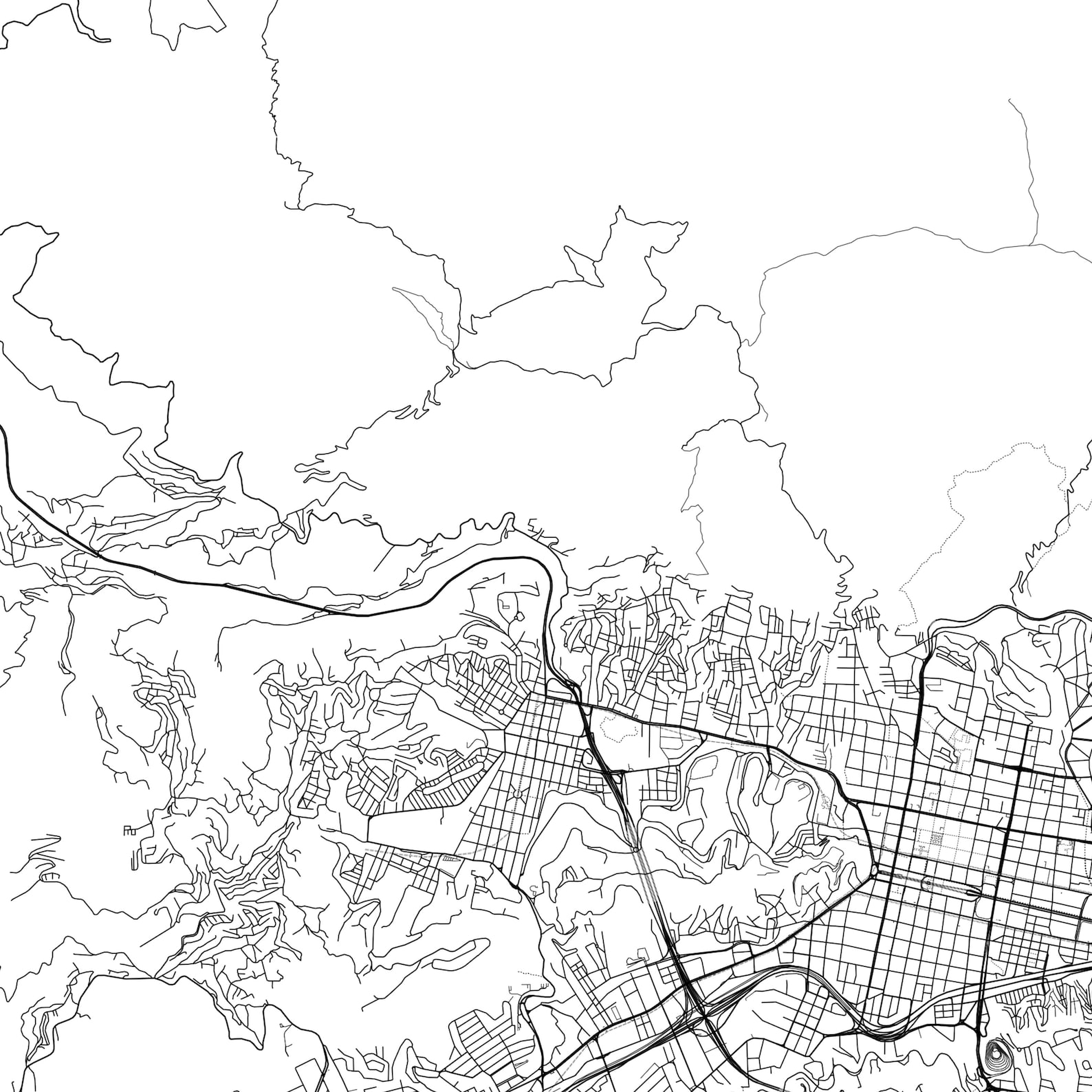Caracas Map Print Caracas Map Poster Wall Art Caracas City - Etsy
