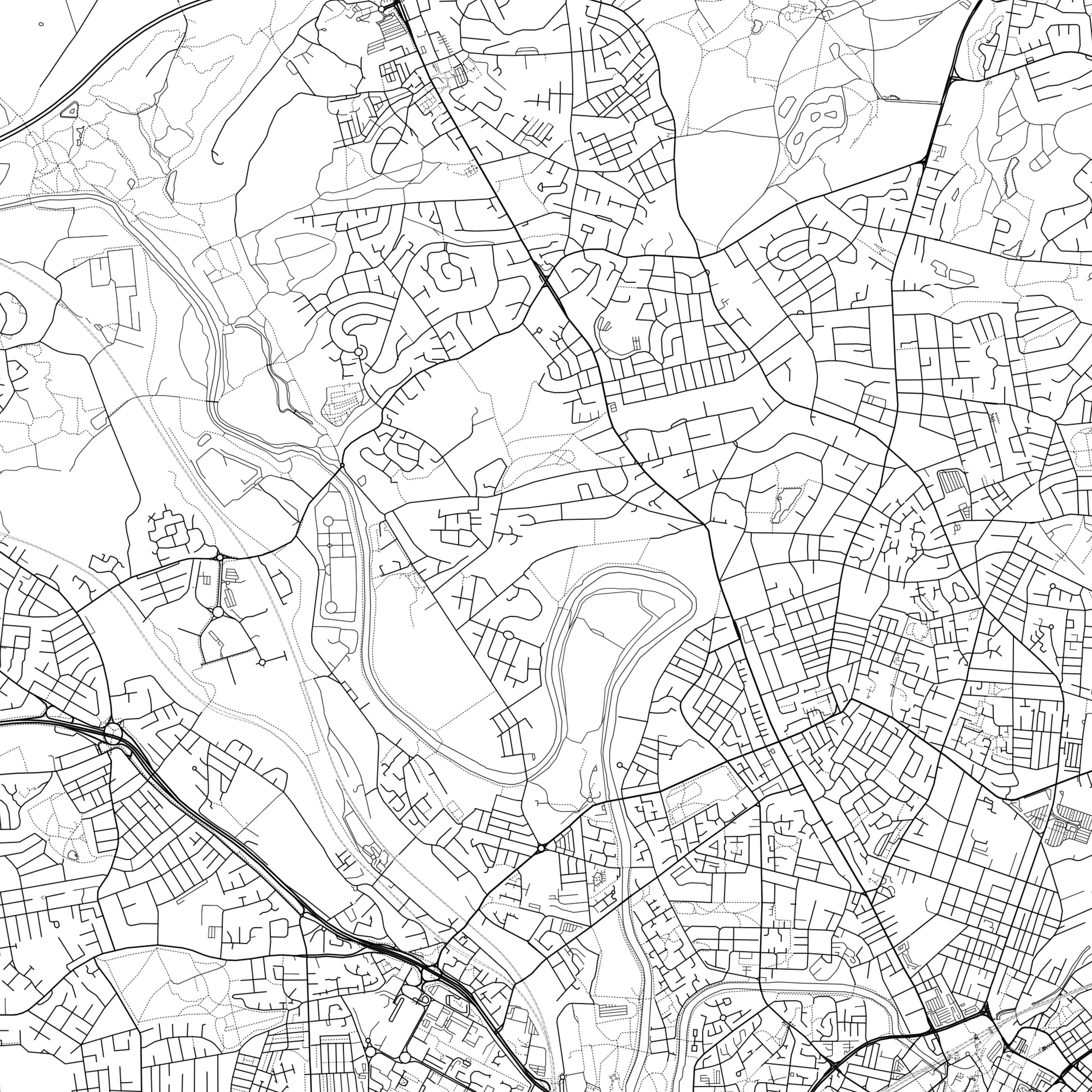 Manchester Map Print Manchester Map Poster Wall Art | Etsy