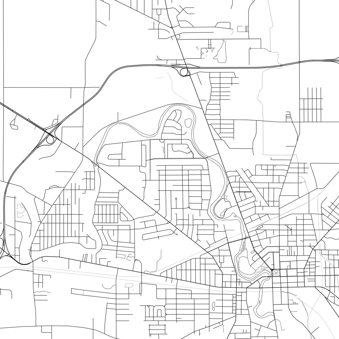 Warren Map Print, Warren Map Poster Wall Art, Oh City Map, Ohio Print ...