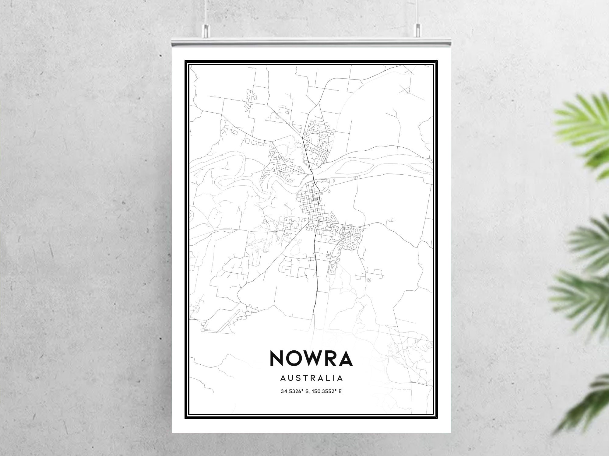 Nowra Map Print Nowra Map Poster Wall Art Nowra City Map | Etsy