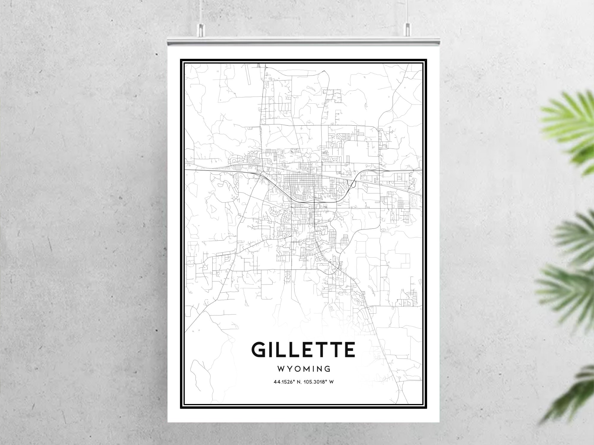 Gillette Map Print Gillette Map Poster Wall Art Wy City Map - Etsy Ireland