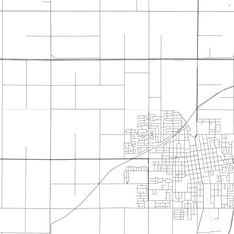 Sanger Map Print Sanger Map Poster Wall Art Ca City Map - Etsy